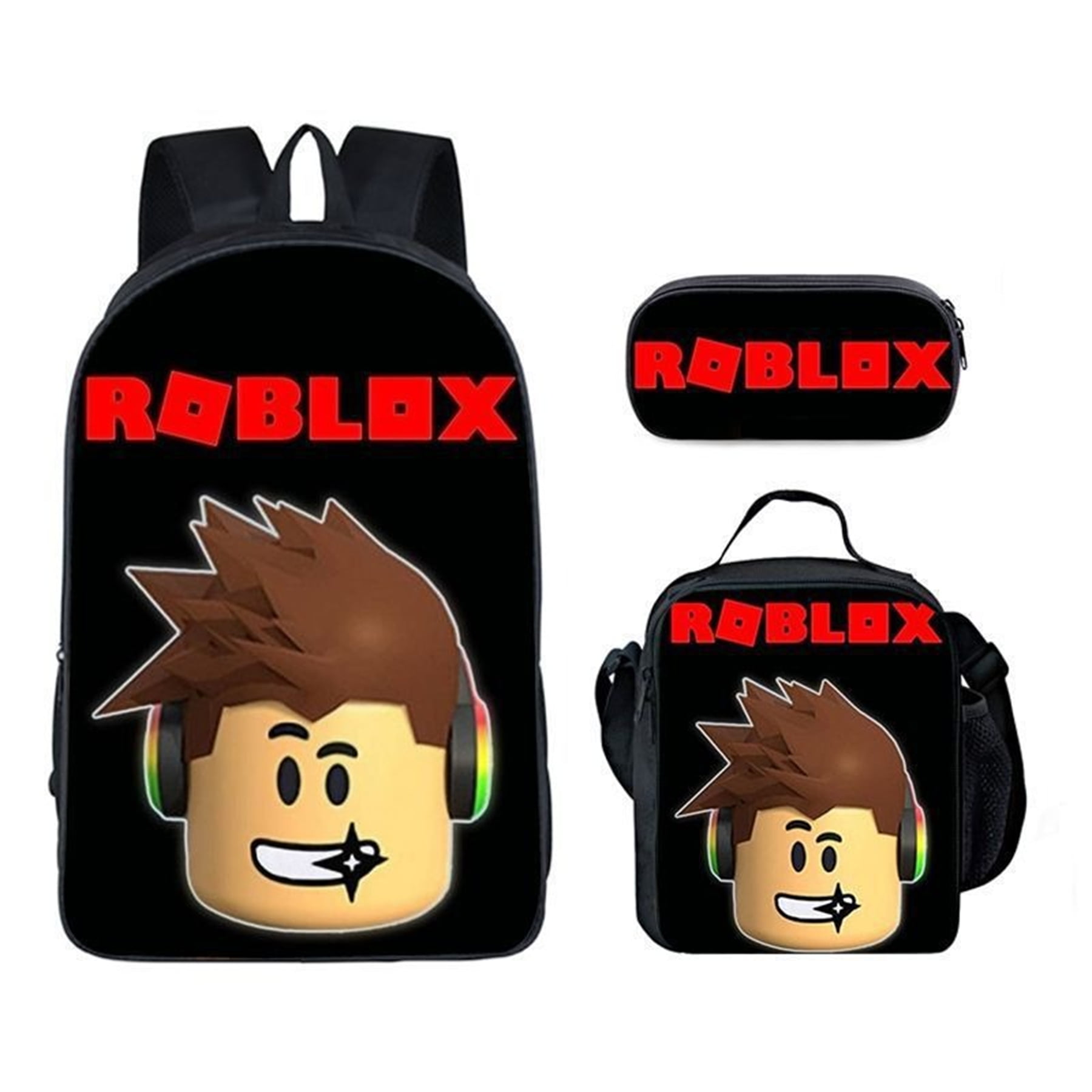 3 Pieces Roblox Backpack with Lunch Bag Small Case Set Teen Lightweight ...