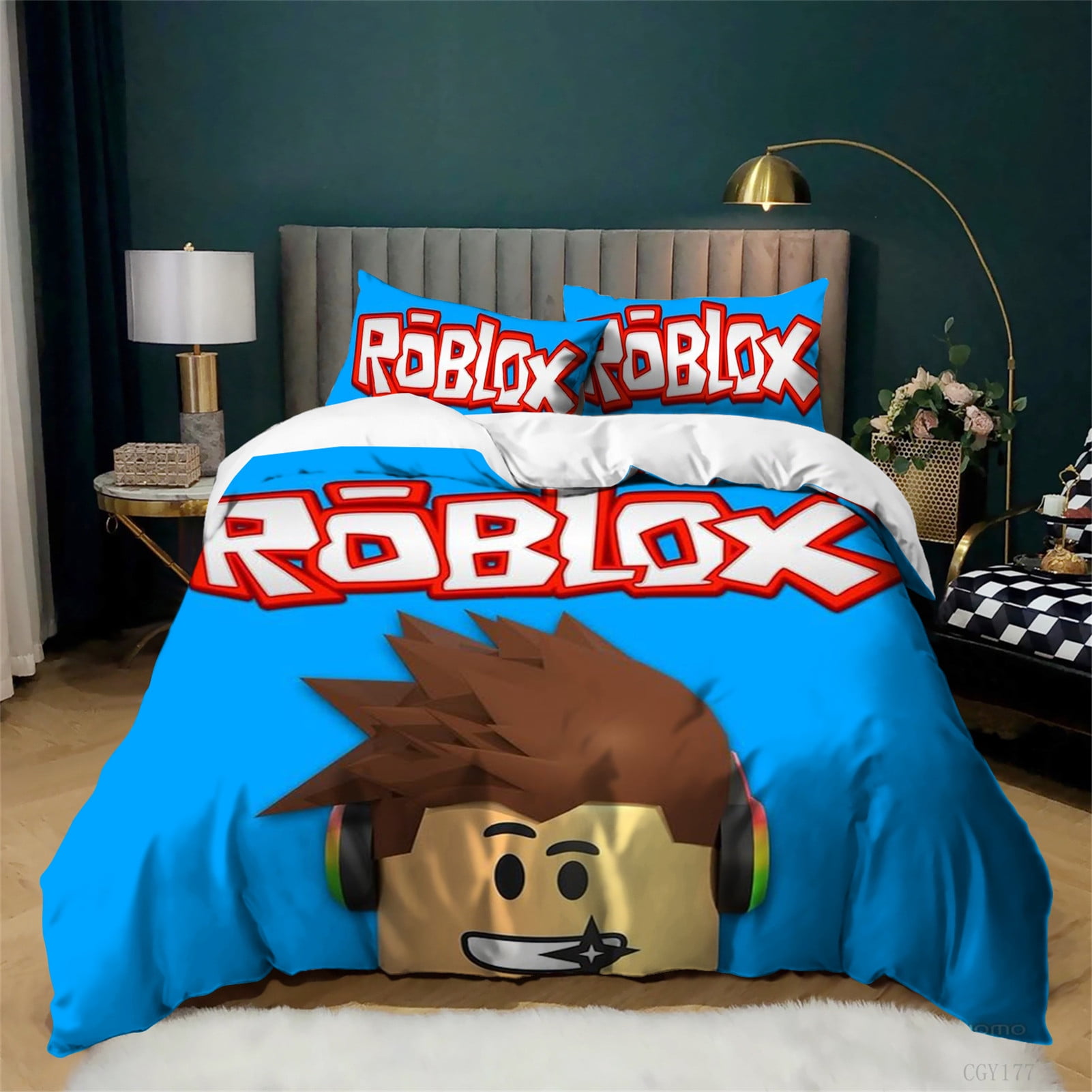 3 Pieces Roblox Duvet Cover Bedding Set Full Size Soft Breathable Quilt ...