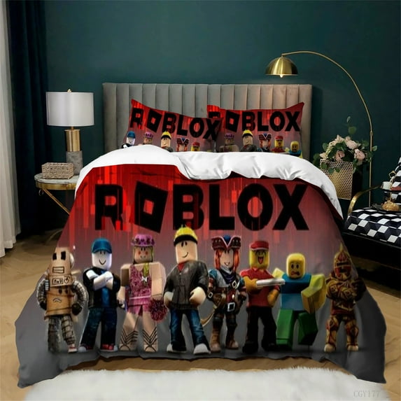 3 Pieces Roblox Duvet Cover Bedding Set Full Size Soft Breathable Quilt ...