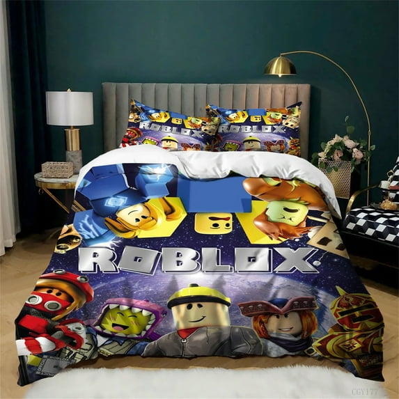 3 Pieces Roblox Duvet Cover Set Super Soft Cozy Bedding Set Twin Size ...
