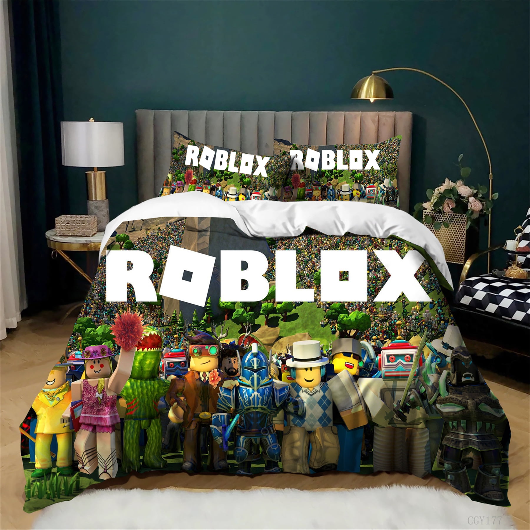 3 Pieces Roblox Duvet Cover Set Super Soft Cozy Bedding Set Twin Size ...