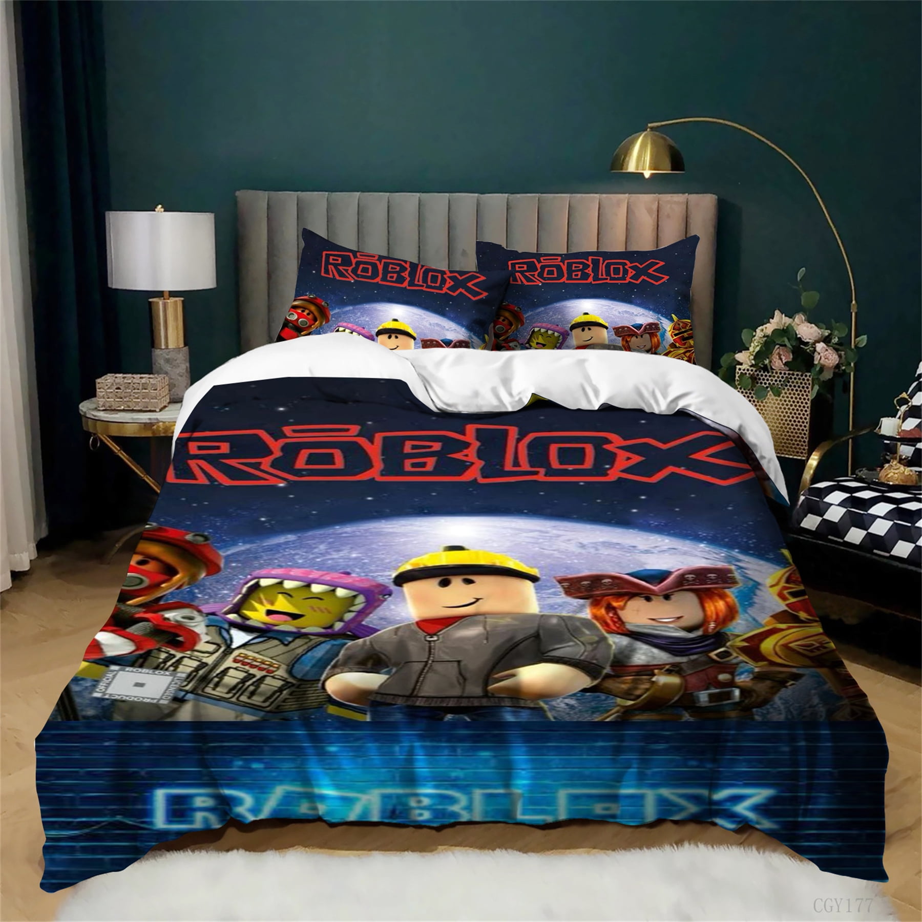 3 Pieces Roblox Duvet Cover Set Super Soft Cozy Bedding Set Twin Size ...