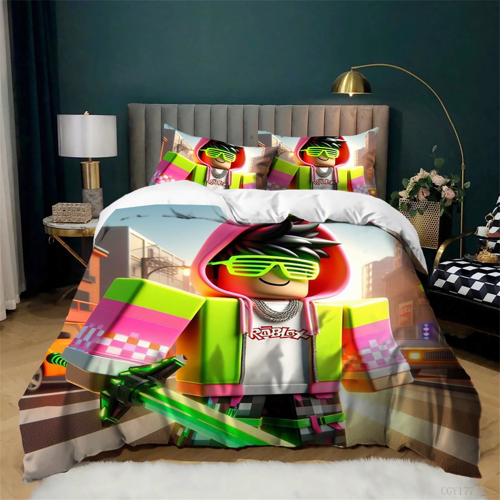 3 Pieces Roblox Duvet Cover Set Ultra Soft Comfortable Bedding Set ...