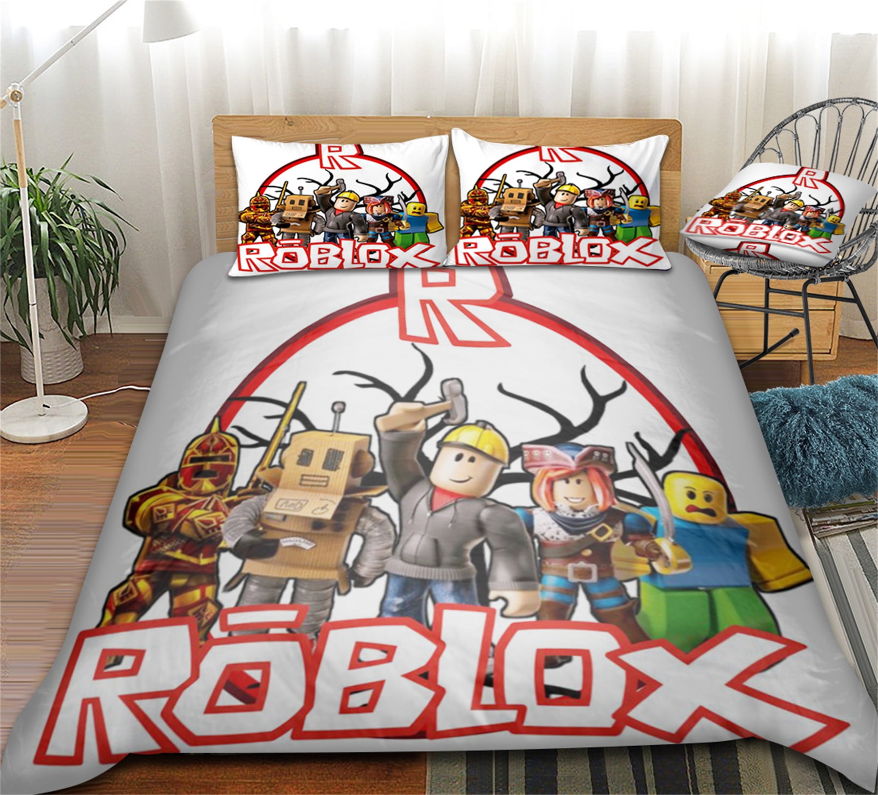 3 Pieces Roblox Duvet Cover Sets 3D Game Comforter Cover Soft and ...