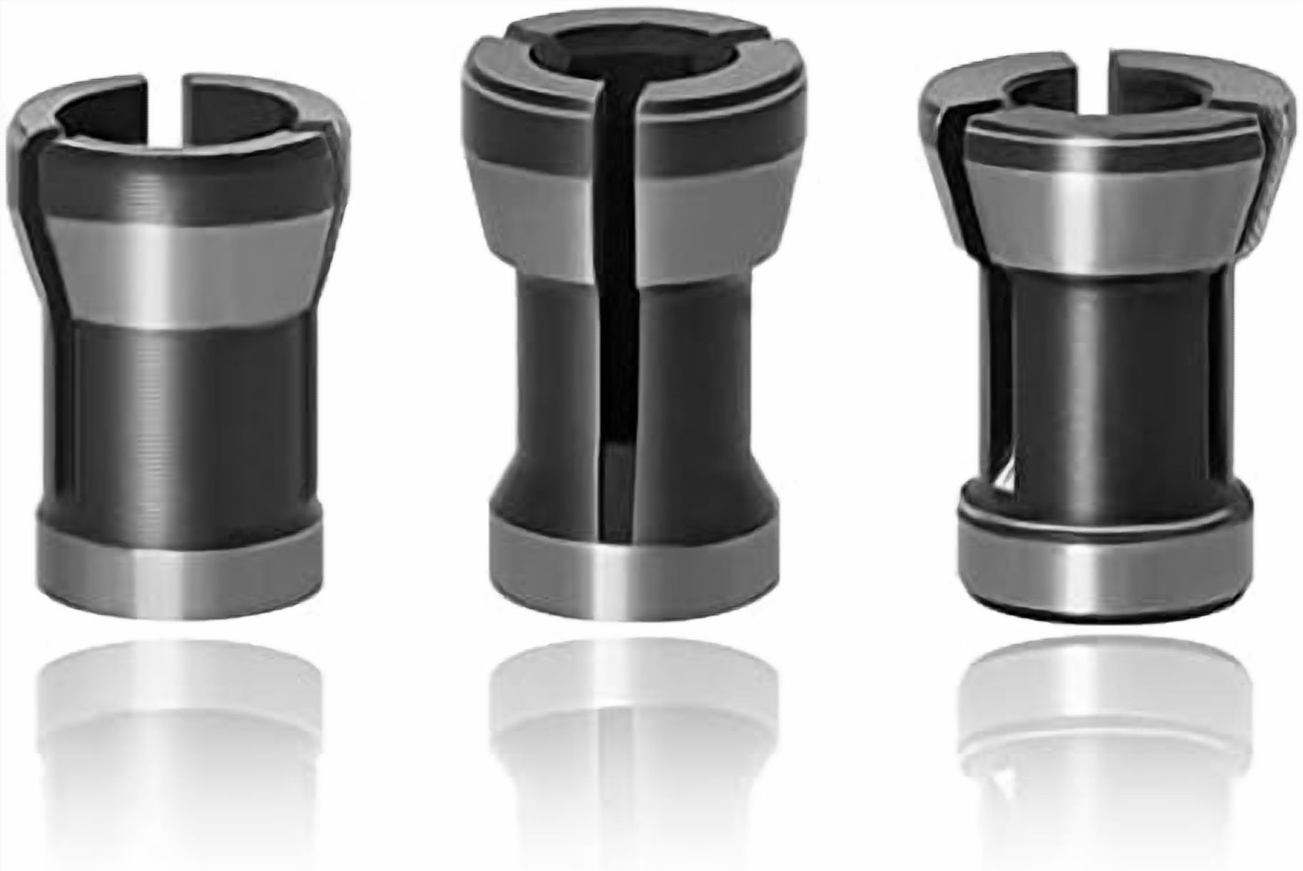 3 Pieces Router Collet Chuck, 6mm 6.35mm 8mm Router Bit Collet Chuck ...