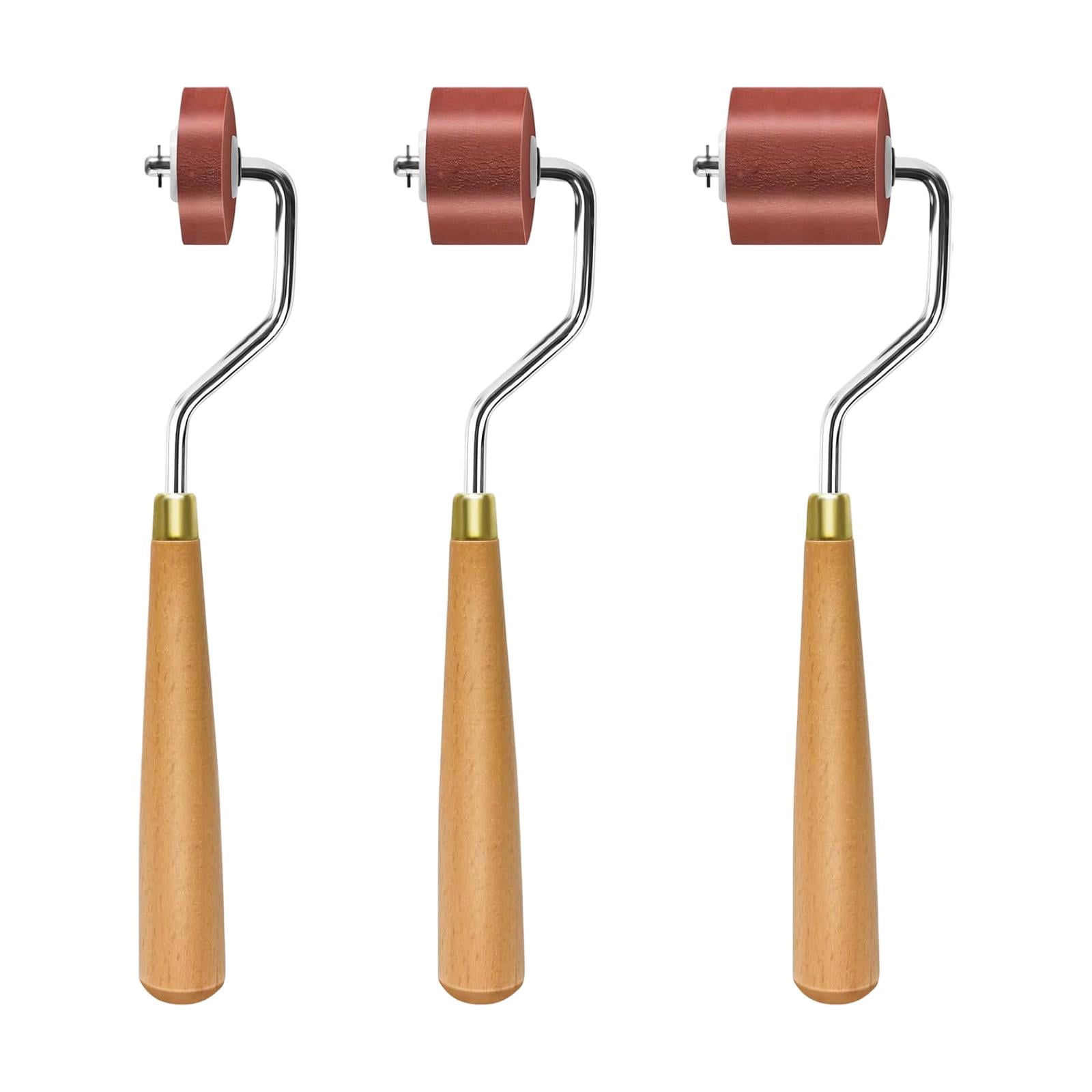 3 Pieces Rubber Brayer Roller Printmaking Roller Ink Applicator Sturdy ...