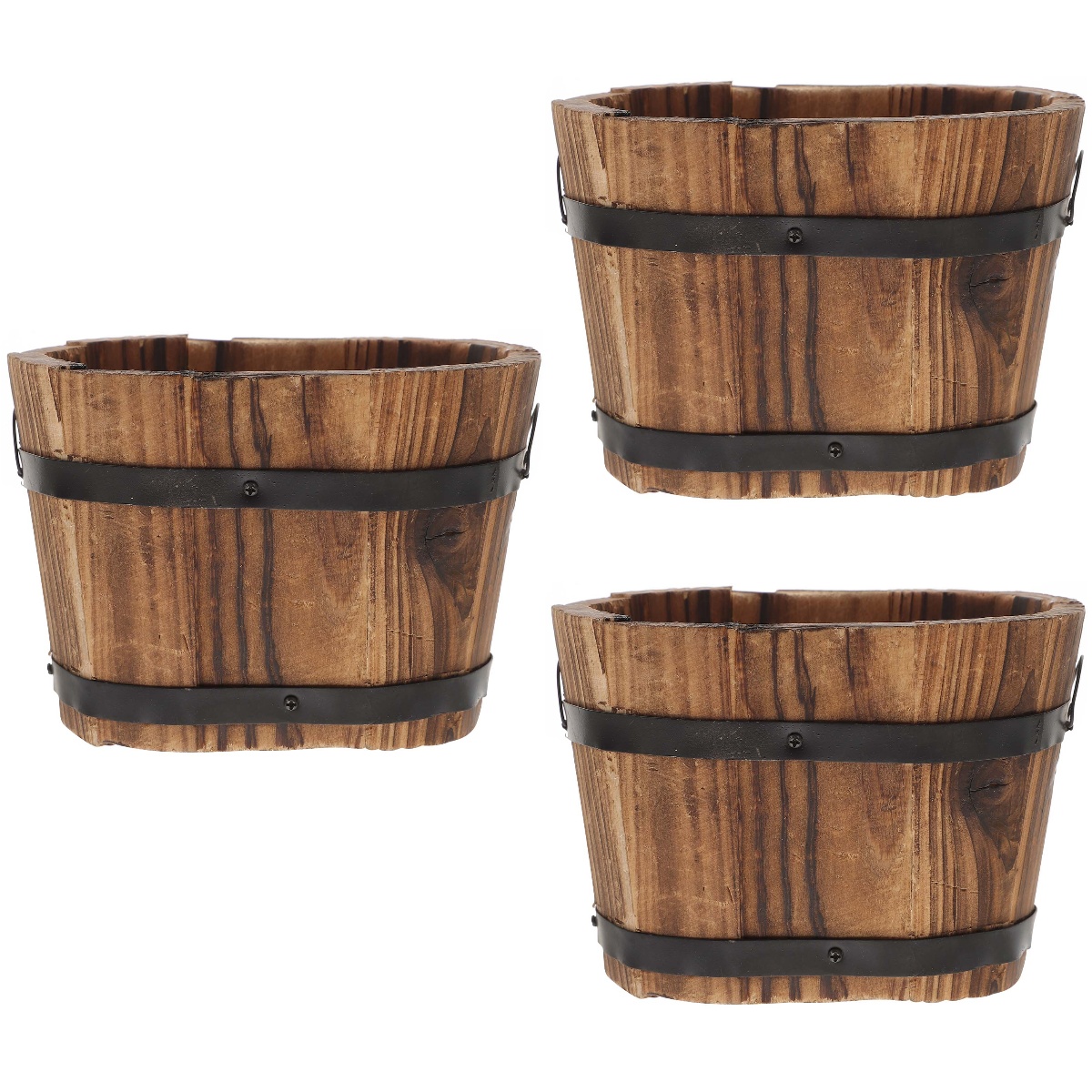 3 Pieces Rustic Flower Pot Planter Flowerpot Minimalist Design ...