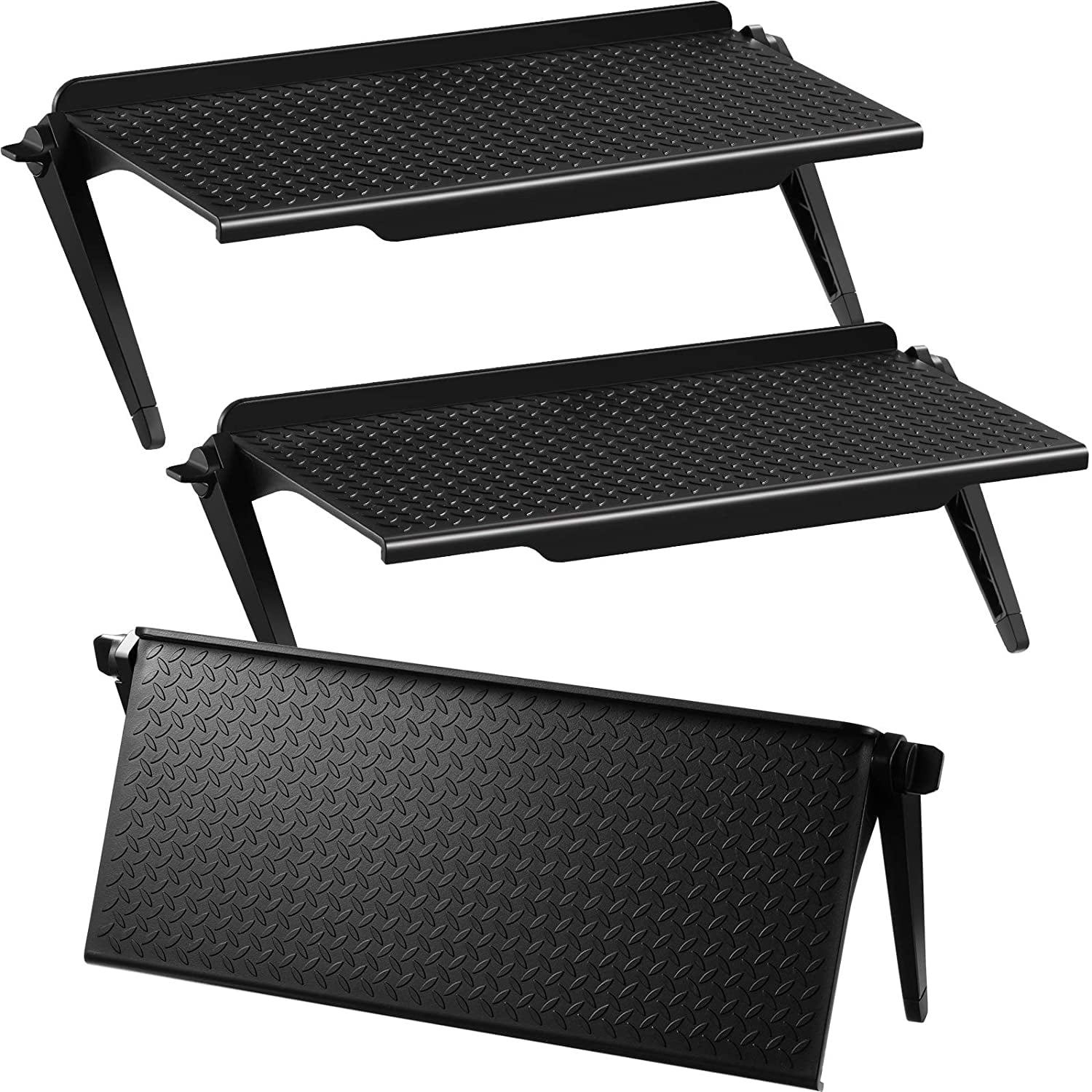 3 Pieces Screen Top Shelf TV Top Storage Bracket 2-leg Adjustable ...