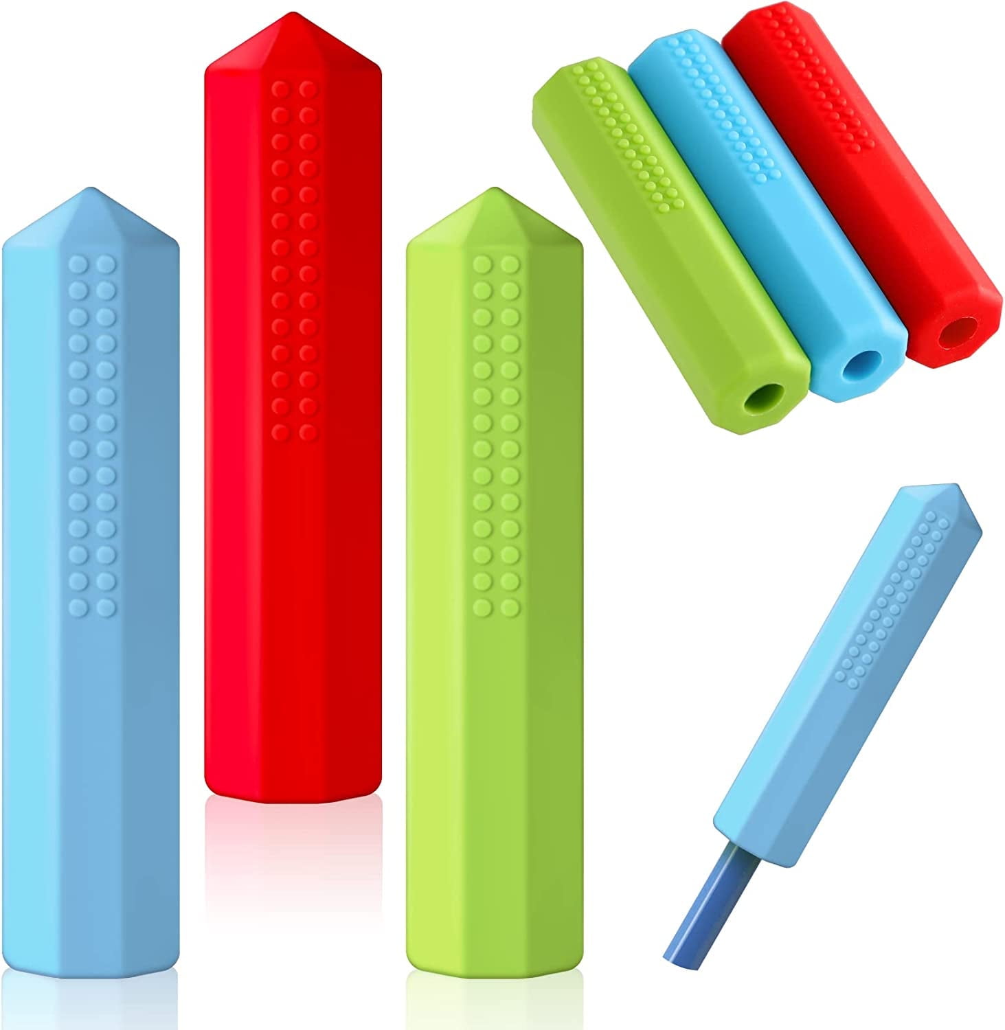 3 Pieces Sensory Chew Pencil Toppers Set Chewable Pencil Toppers Autism ...
