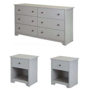 Pemberly Row Contemporary 5-Drawer Wood Indoor Chest in Soft Gray ...