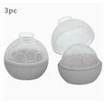3 Pieces Silicone Ice Ball Mold with Lid - Perfect Spherical Ice Cube ...