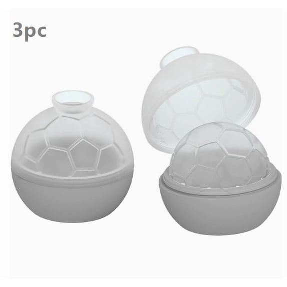3 Pieces Silicone Ice Ball Mold with Lid - Perfect Spherical Ice Cube ...