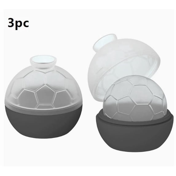 3 Pieces Silicone Ice Ball Mold with Lid - Perfect Spherical Ice Cube ...
