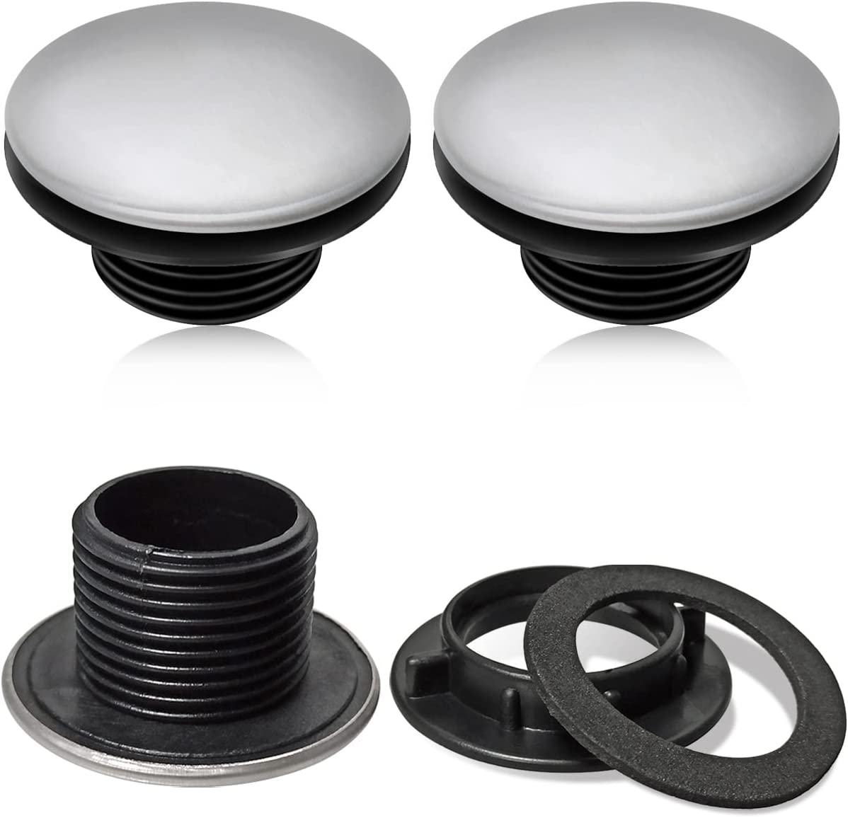 3 Pieces Silver Faucet Hole Cover Sink Faucet Hole Cover Kitchen Tap ...