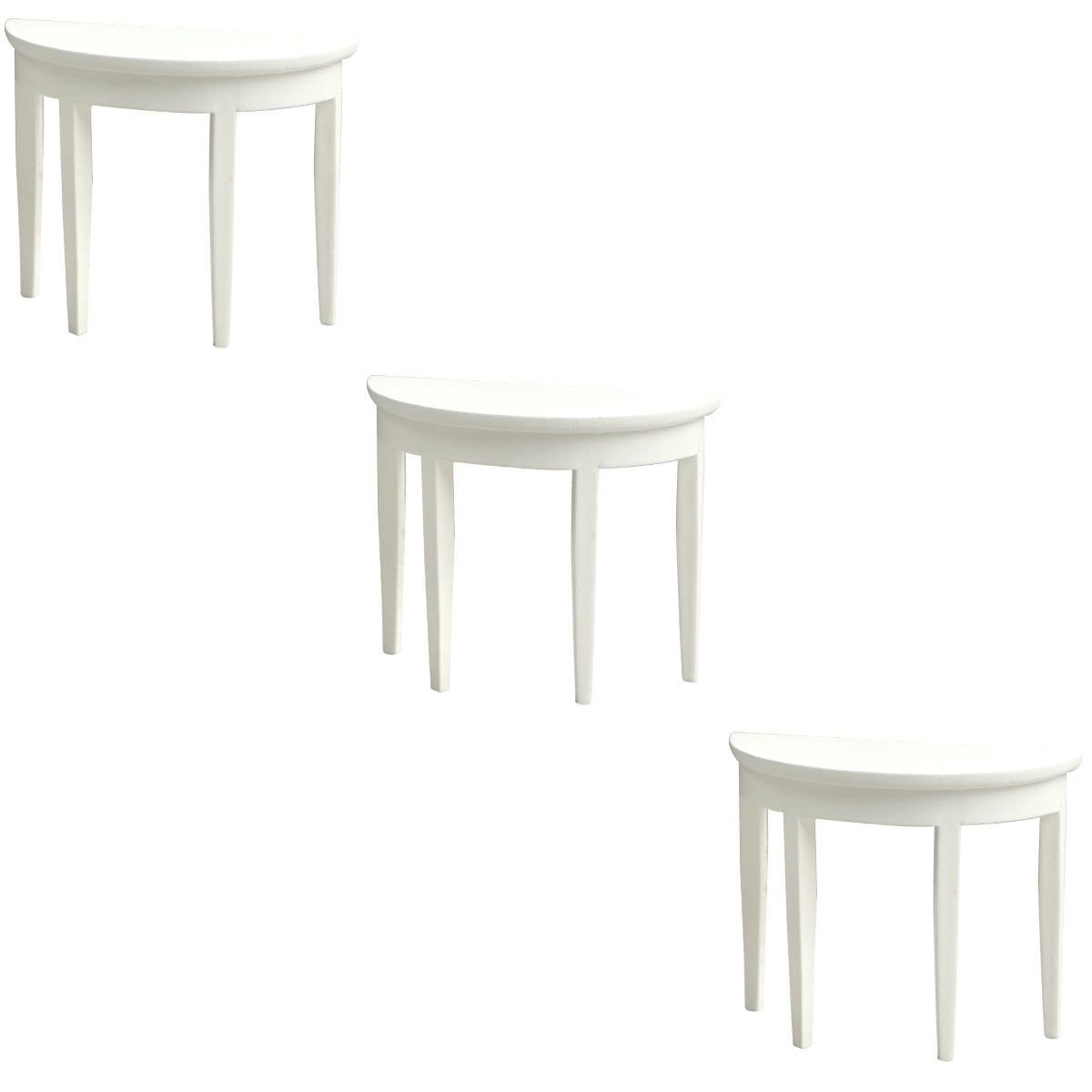 3 Pieces Simulation Table Wooden Playset Miniature Toy Desk Fairy ...