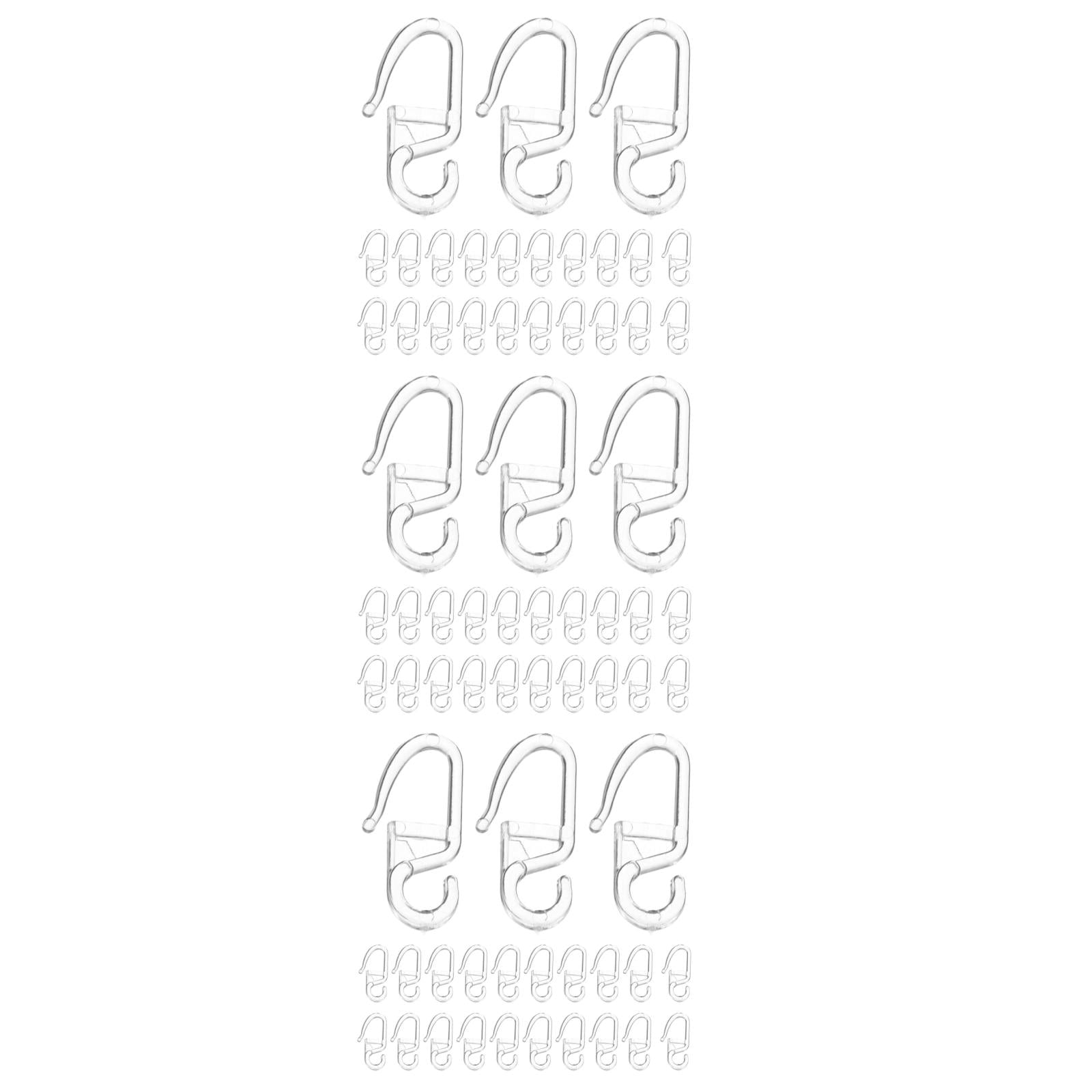 3 Pieces Sliding Curtain Hooks Bed Rings with Eyelet for Drapes Drapery ...