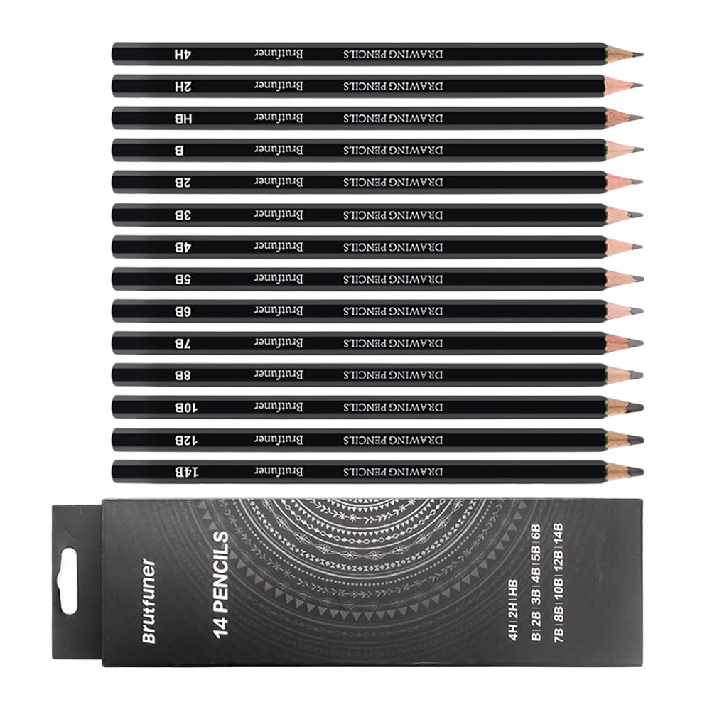 3 Pieces Smooth Drawing Pencils Practical Graphite Basket Devices Black ...