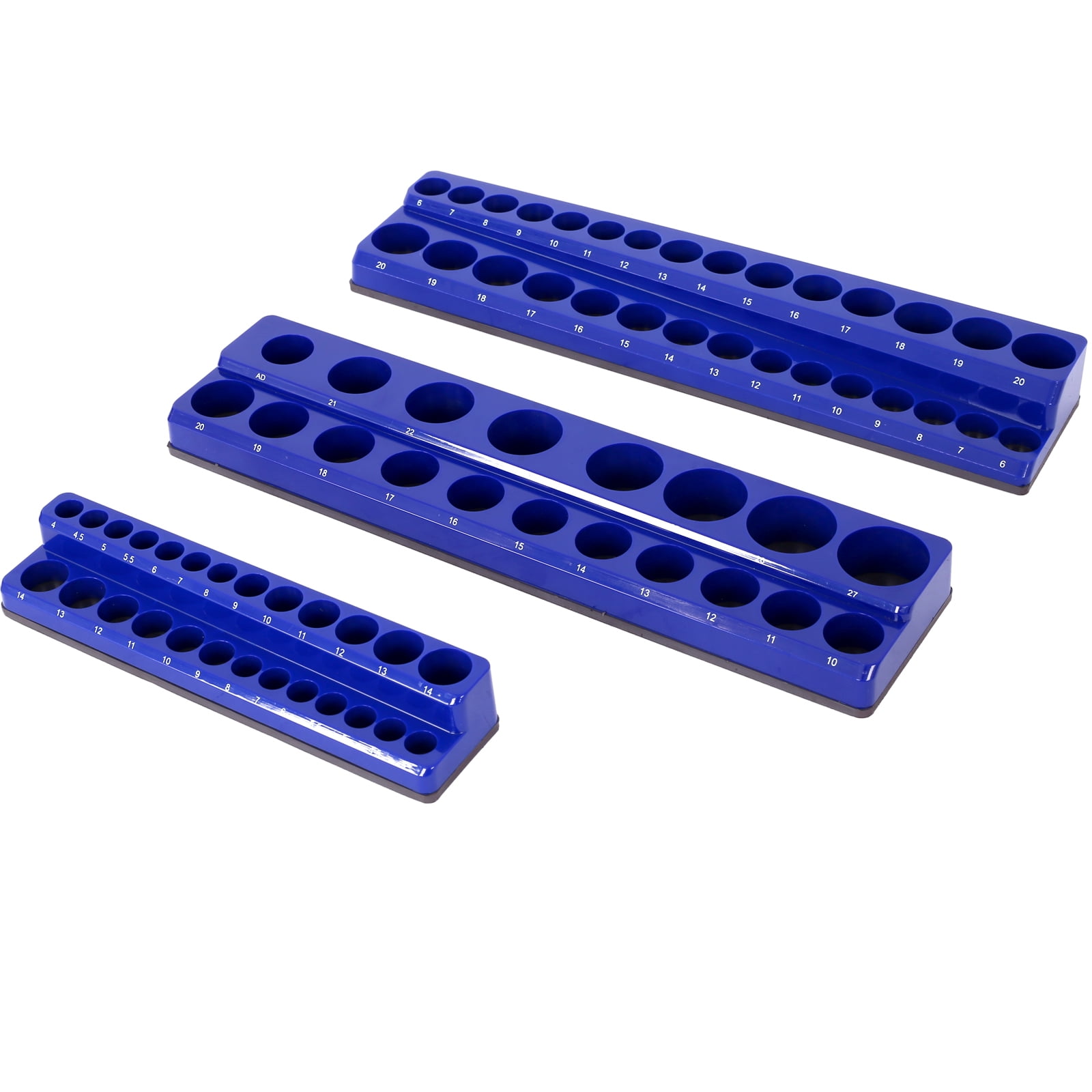 3 Pieces Socket Holder Set 1/2-inch 3/8-inch 1/4-inch Drive Socket ...