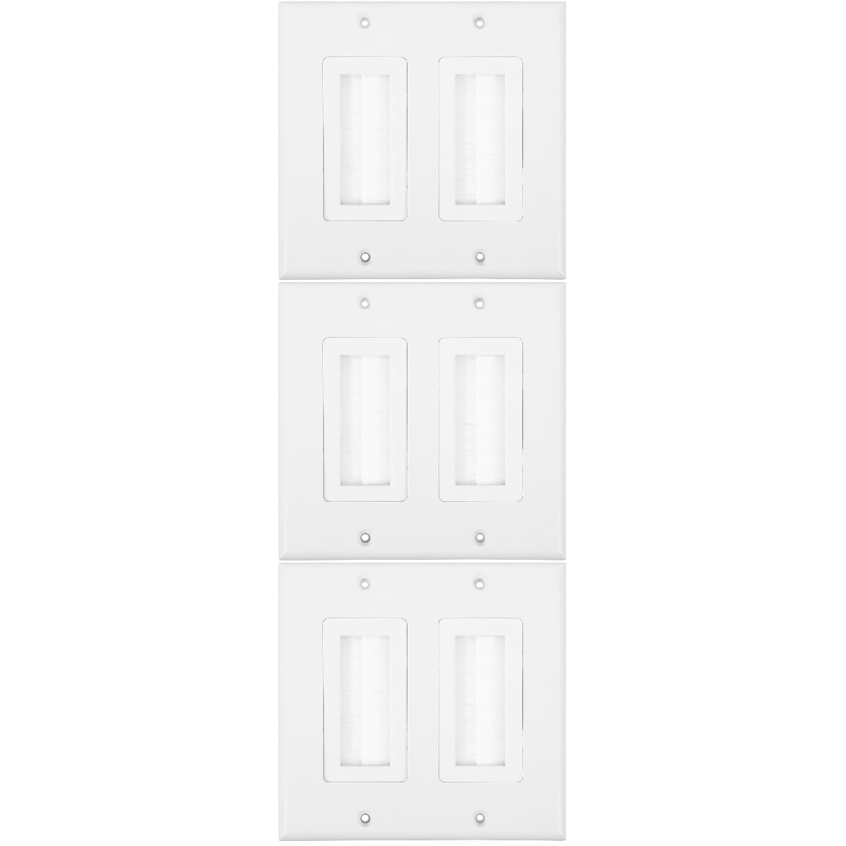 3 Pieces Socket Panel Home Theater Wall Plate Tv Outlet Receptacle ...