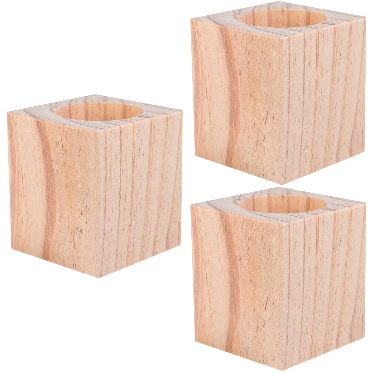 3 Pieces Solid Wood Table Mat Furniture Bed Riser Couch Leg Risers Bed ...