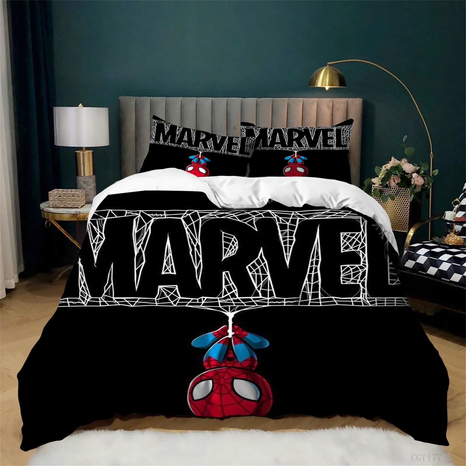 3 Pieces Spider Cool Man Bedding Set Soft Comfortable Quilt Cover ...