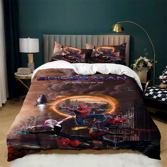 3 Pieces Spider Cool Man Bedding Set for All Season Soft Breathable ...