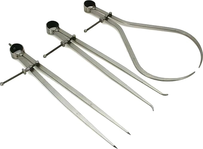 3 Pieces Spring Caliper Set - Inside, Outside & Divider 12" Inch ...