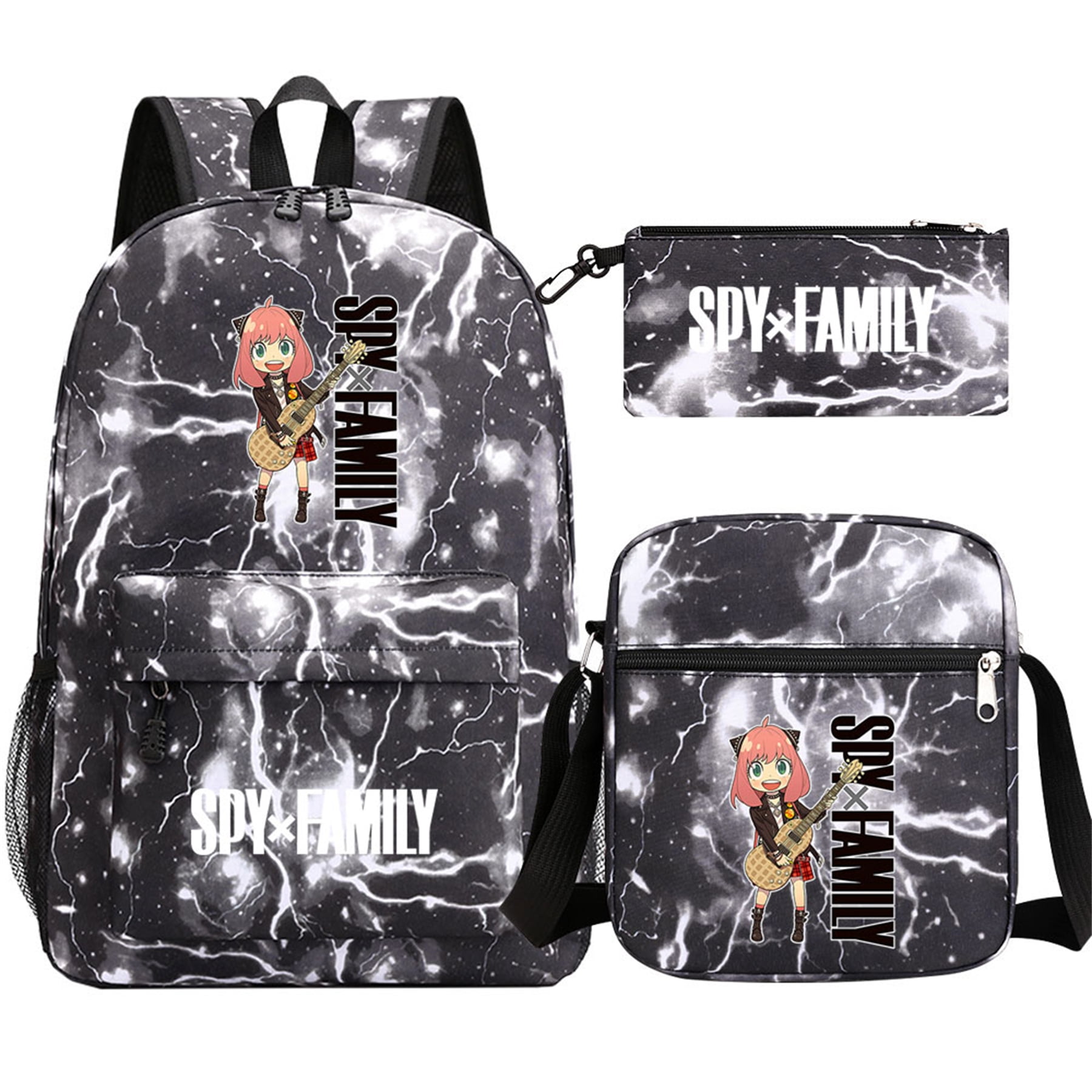 3 Pieces Spy Family Bookbag+Shoulder Bag+Small Case Lightweight Casual ...