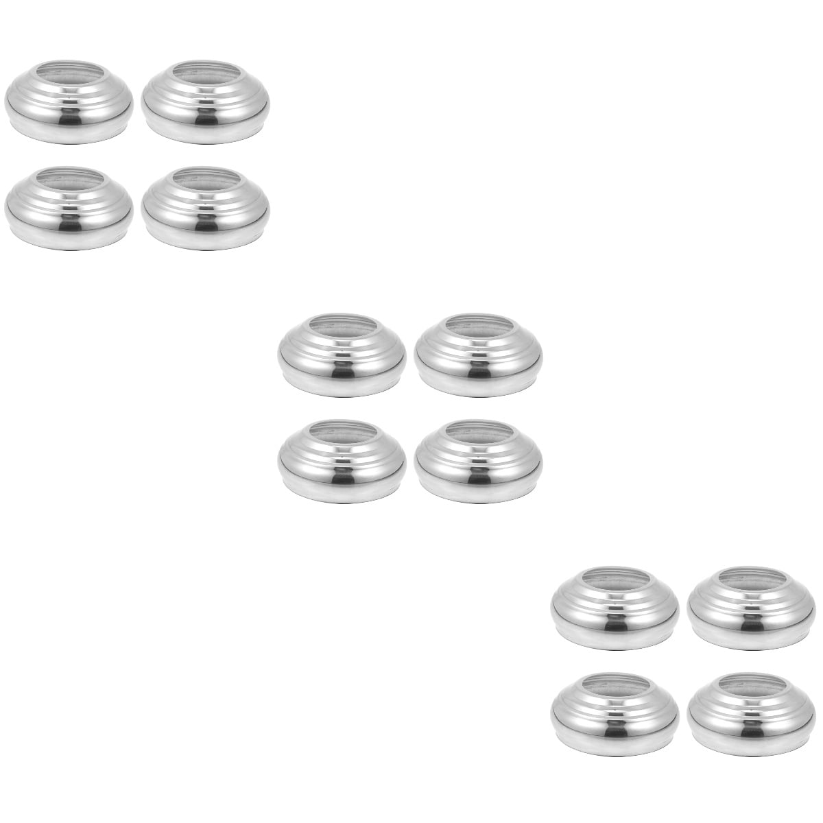 3 Pieces Stainless Steel Ball Base Floor Flag Pole Bracket Sphere Stand ...