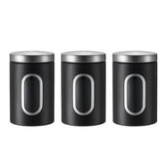 3 Pieces Stainless Steel Kitchen Storage Sugar Canister Organization ...