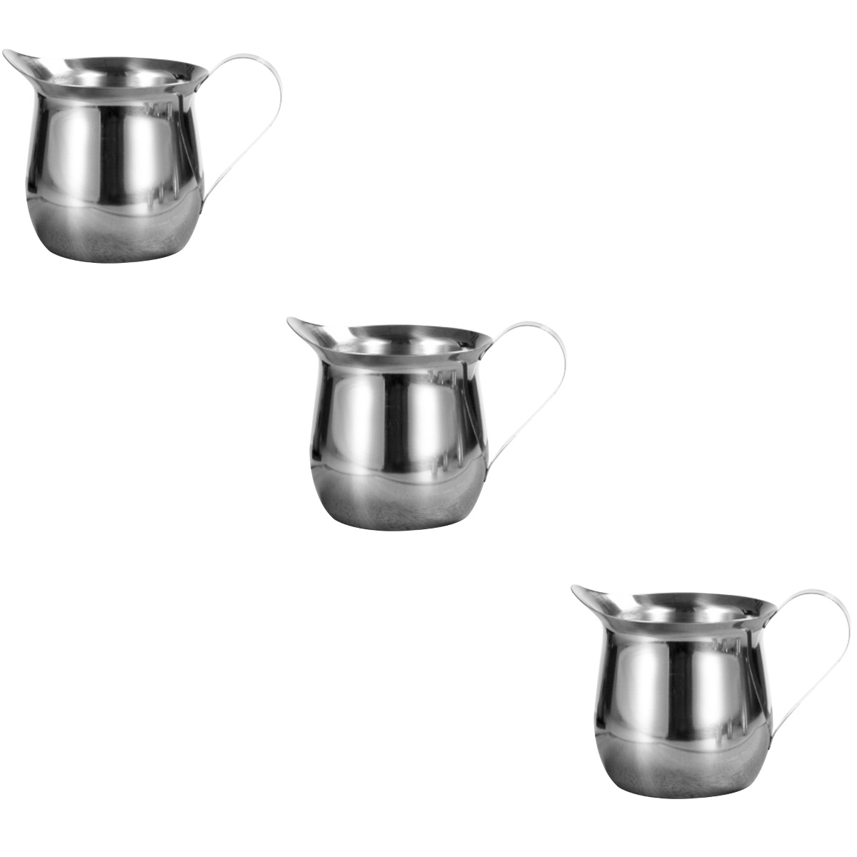 3 Pieces Stainless Steel Milk Cup Kettle Coffee Pot Frothing Pitchers ...