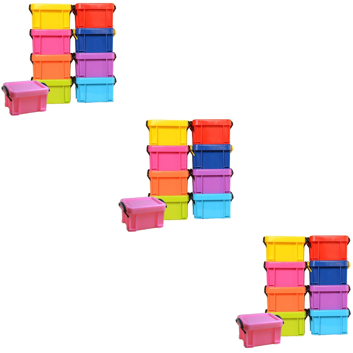 3 Pieces Storage Boxes with Lids Car Container Art Bins Containers ...