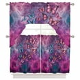 3 Pieces Swag Kitchen Curtains Set, Butterfly Valance Swag & Small ...