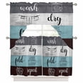 3 Pieces Swag Kitchen Curtains Set, Laundry Room Valance Swag & Small ...