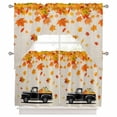 3 Pieces Swag Kitchen Curtains Set, Thanksgiving Valance Swag & Small ...