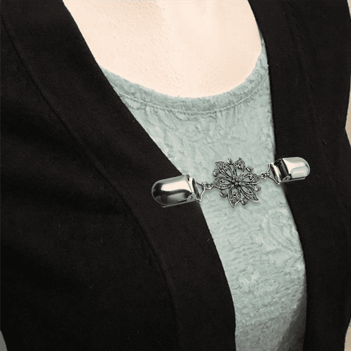 3 Pieces Sweater Shawl Clips Dresses Cardigan Collar Brooch Clip