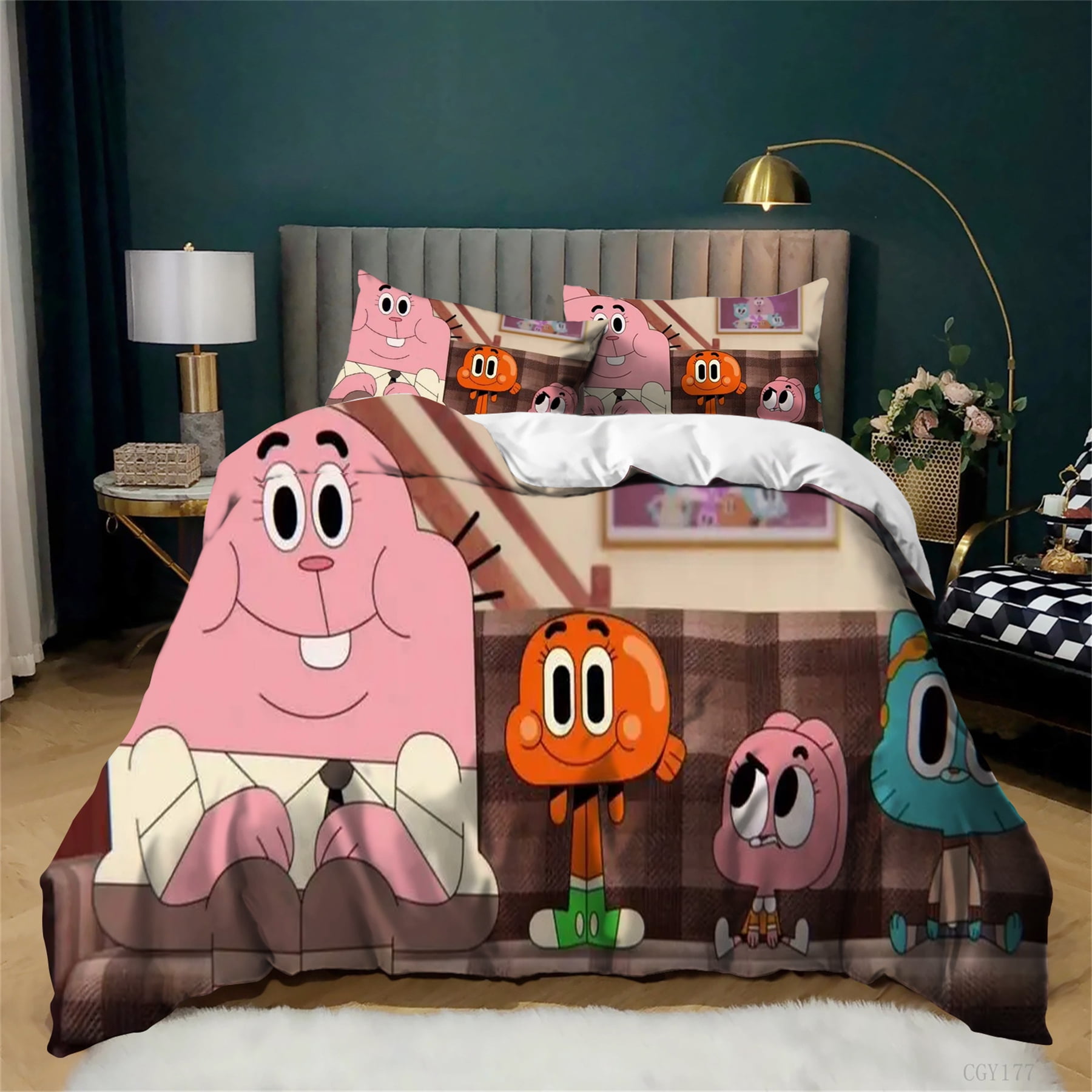 3 Pieces The Amazing World of Gumball Bedding Sets Cartoon Duvet Cover ...