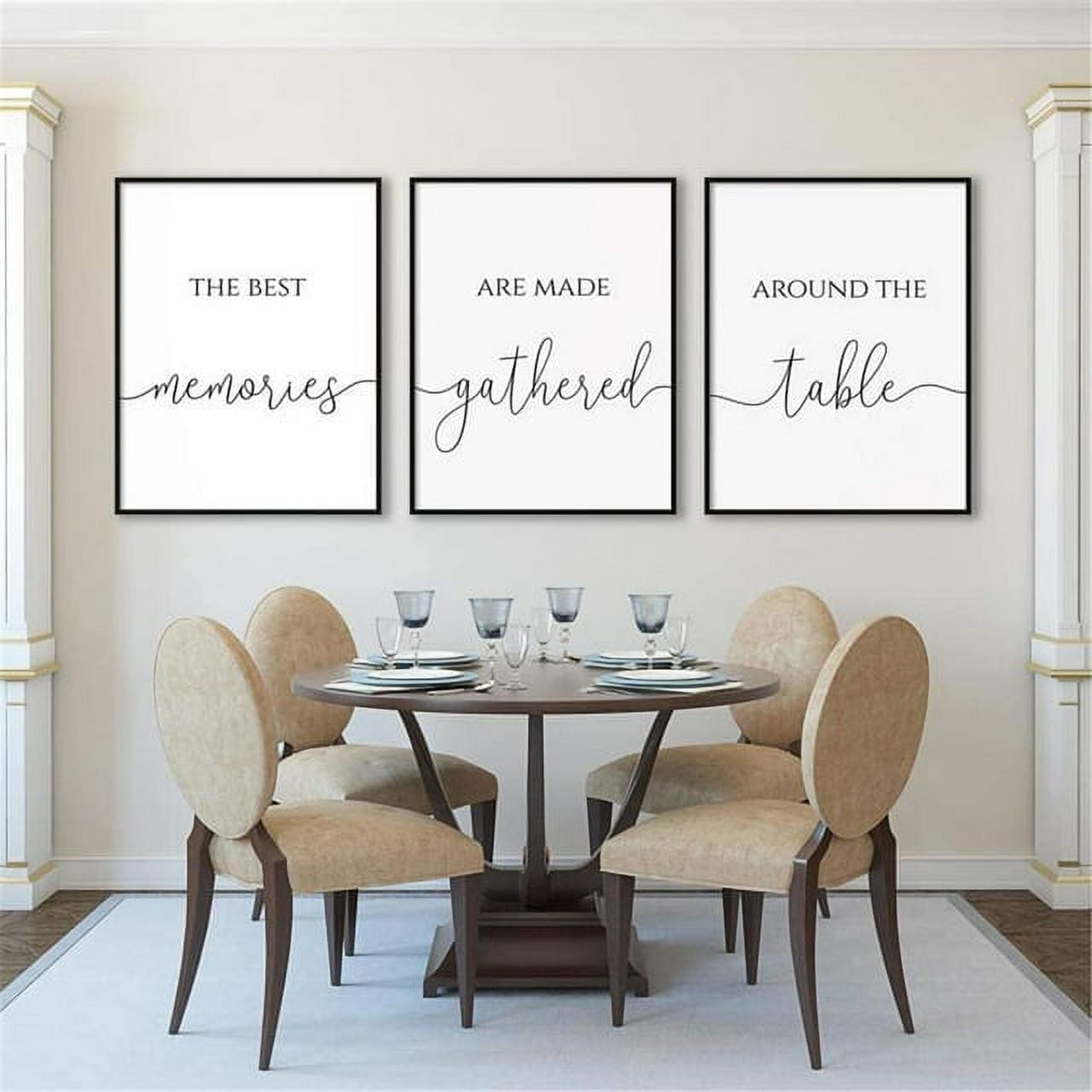 3 Pieces The Best Memories are Gathered Around The Table Quotes Posters ...