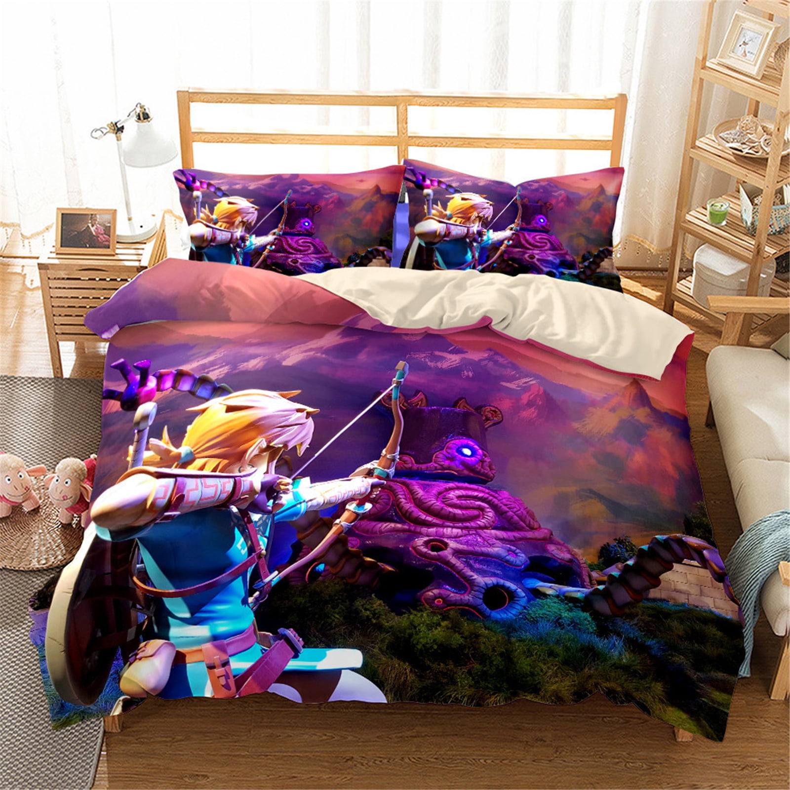 3 Pieces The Legend of Zelda Bedding Sets Ultra Soft Duvet Cover Set ...