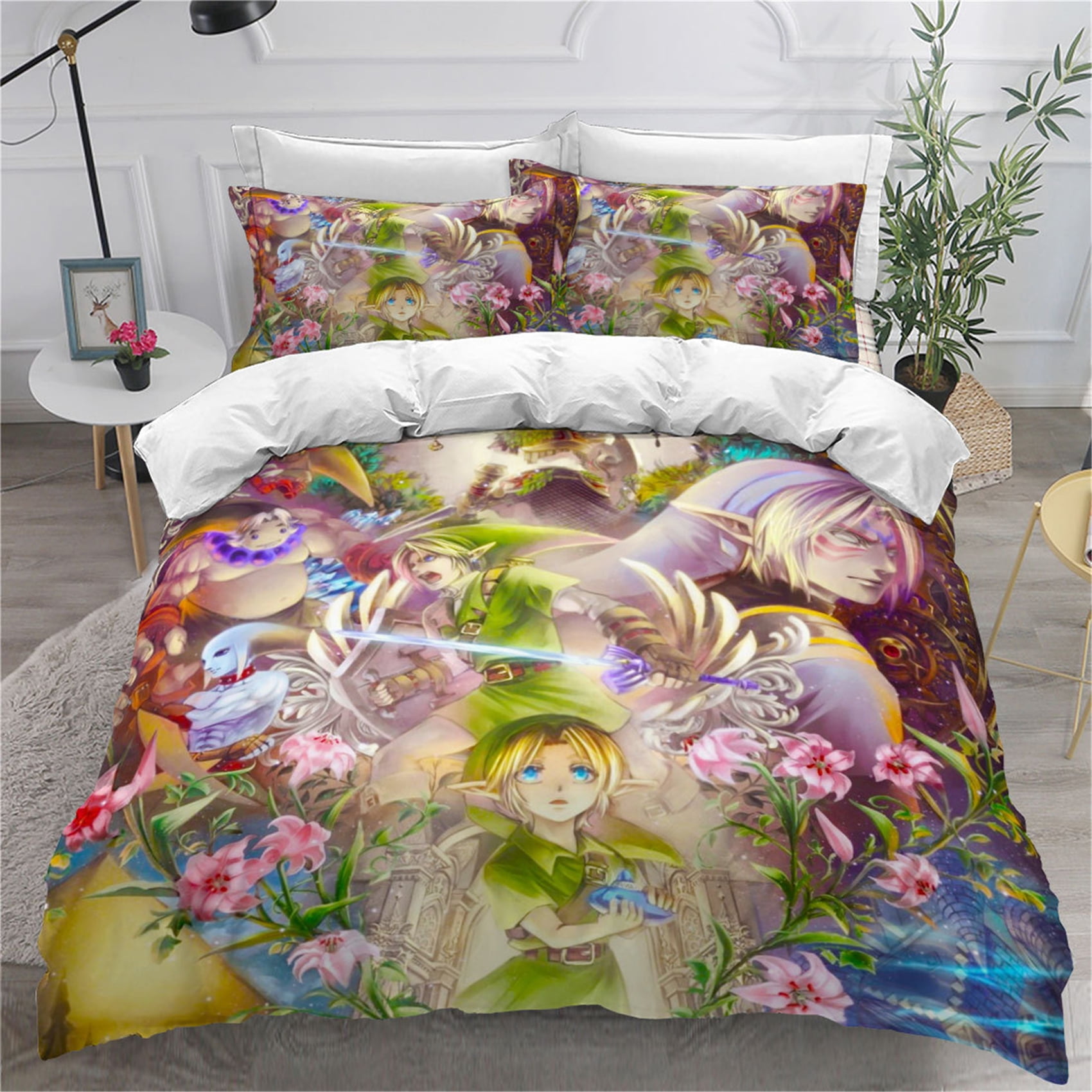 3 Pieces The Legend of Zelda Duvet Cover Set Lightweight Bedding Set ...