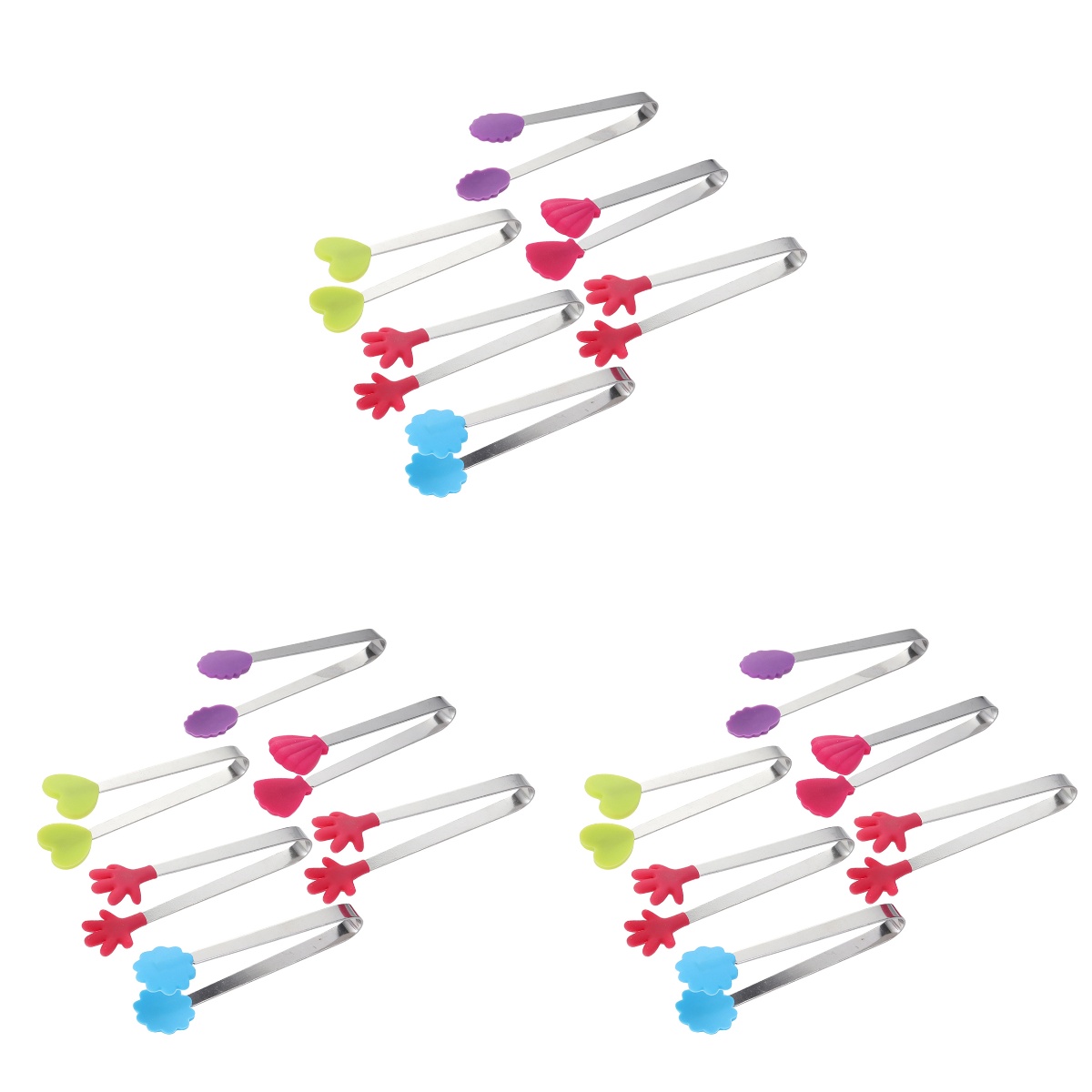 3 Pieces Toaster Tongs with Hand Clips Tray Decor Buffet Fruit Cake ...