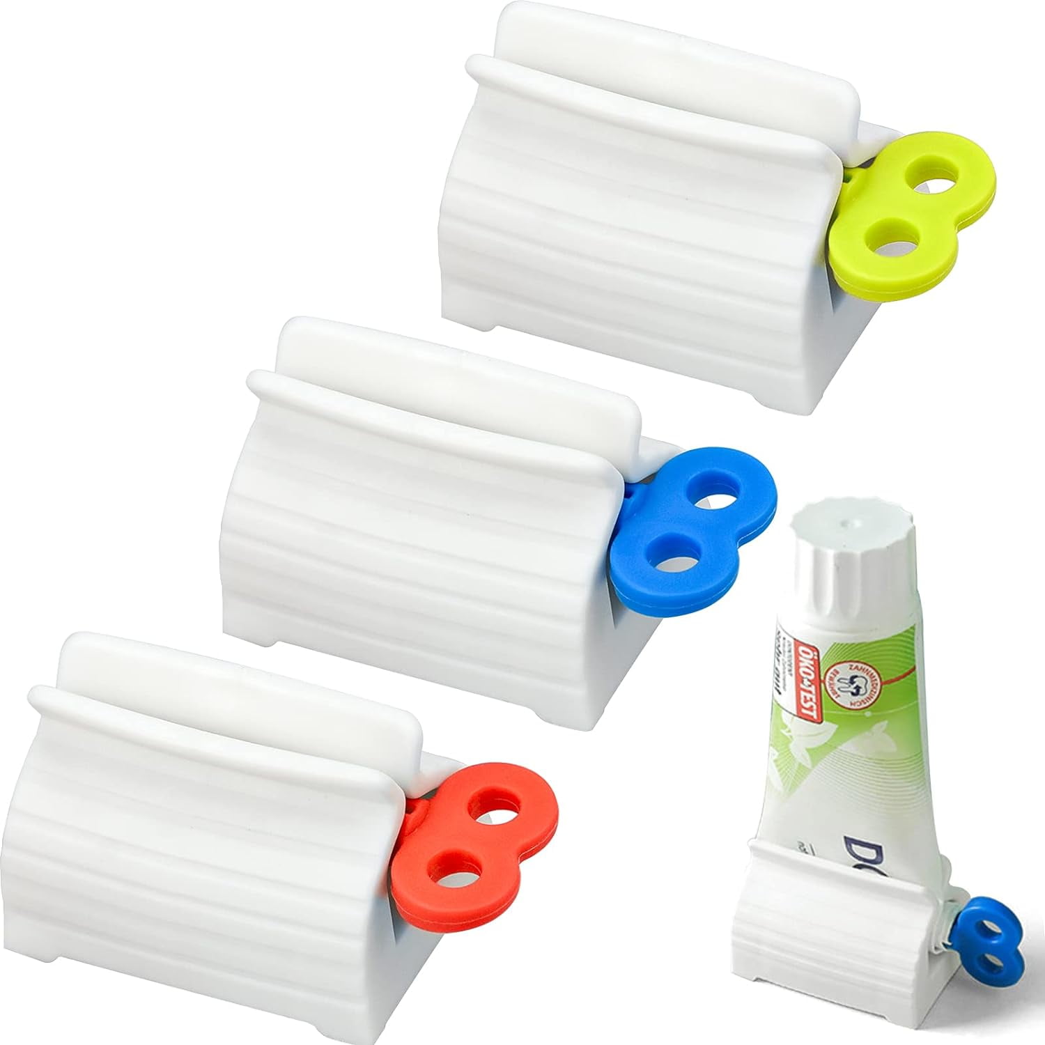 3 Pieces Toothpaste Tube Squeezer, Plastic 40 x 54 x 36mm Turn Easily ...