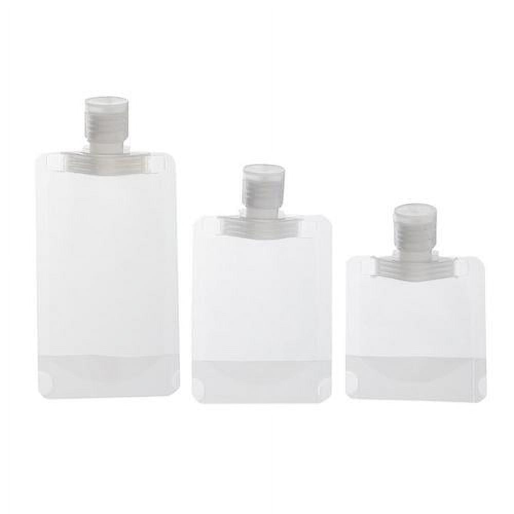3 Pieces Travel Size Refillable Empty Squeeze Pouch, Stand Up Pouch for ...
