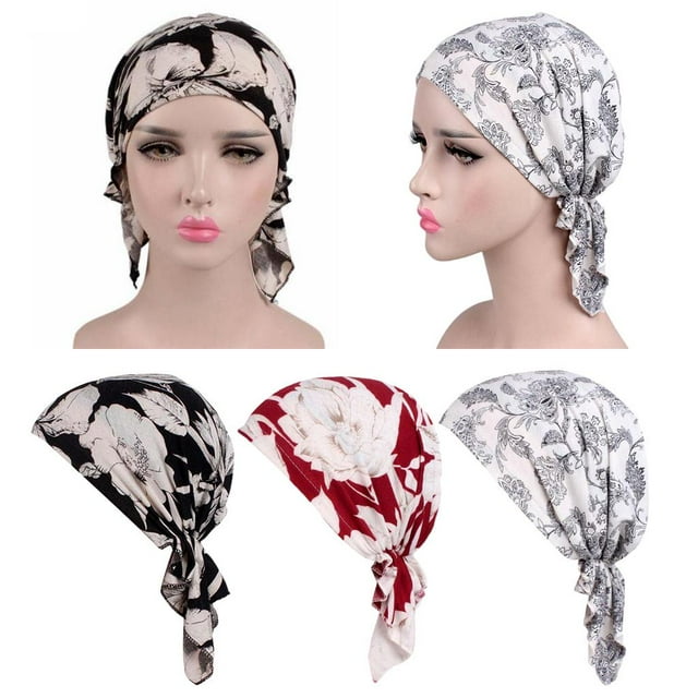 3 Piece Turban Hat, Soft Chemo Cancer Headwear, Head Scarf Cover for ...