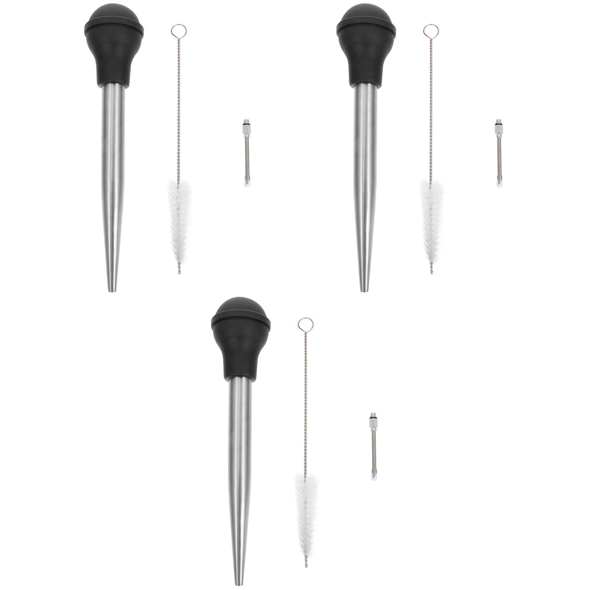 3 Pieces Turkey Needle Barbecue Sauce Injector Seasoning Tube Stainless ...