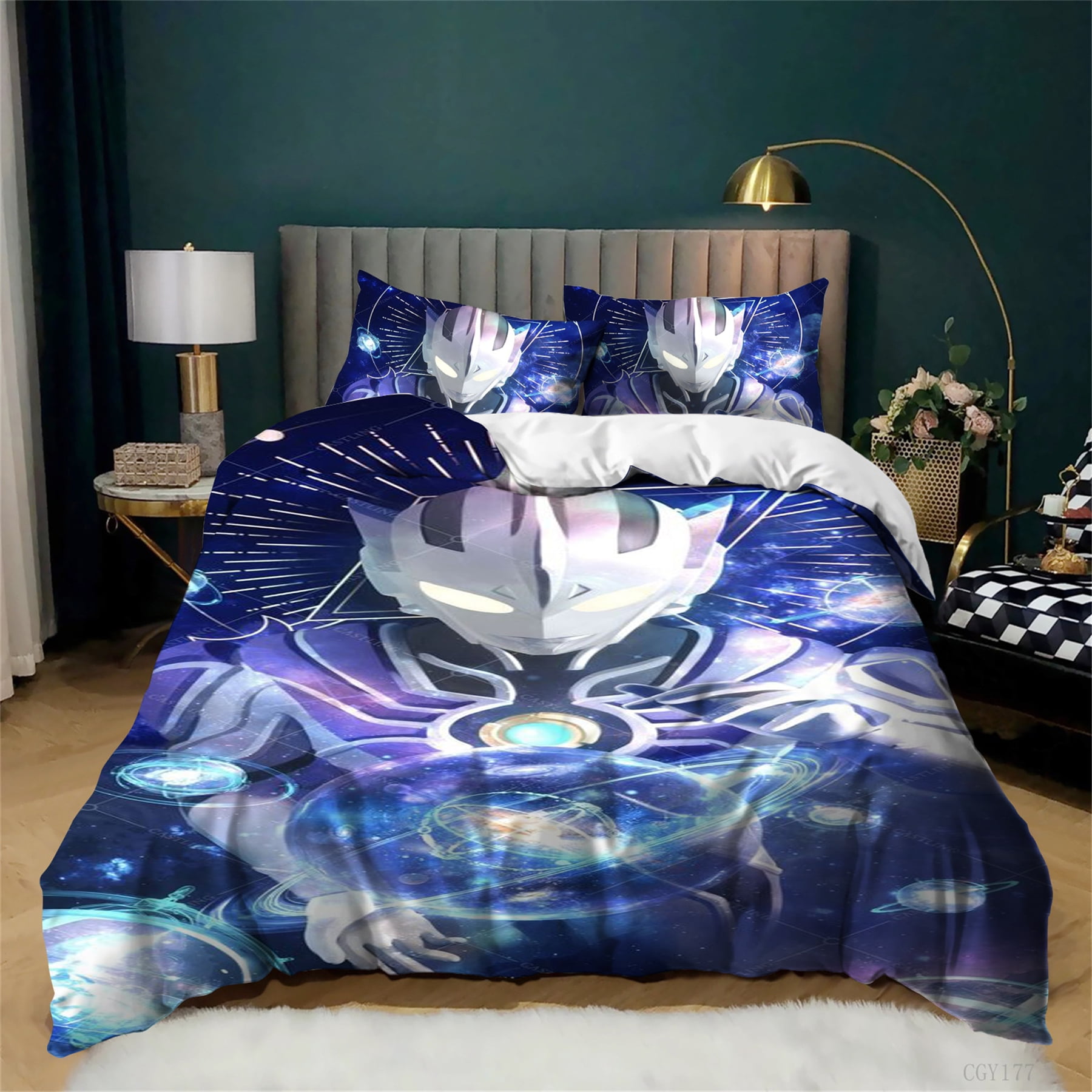 3 Pieces Ultraman Duvet Cover Set Twin Size All Season Lightweight ...
