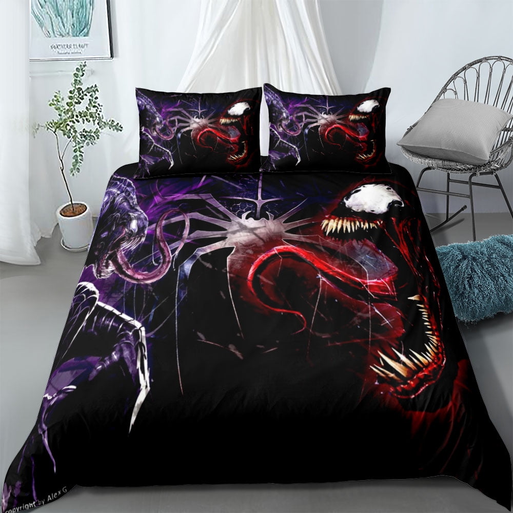 3 Pieces Venom Bedding Set 3D Printed Duvet Cover Set Ultra Soft ...