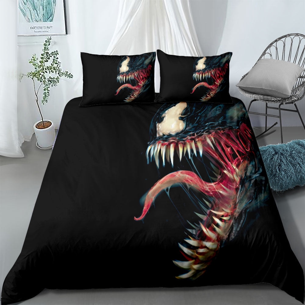 3 Pieces Venom Bedding Set 3D Printed Soft and Breathable Duvet Cover ...