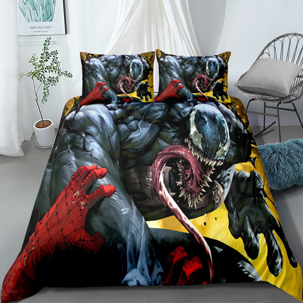3 Pieces Venom Bedding Set 3D Printed Soft and Breathable Duvet Cover ...