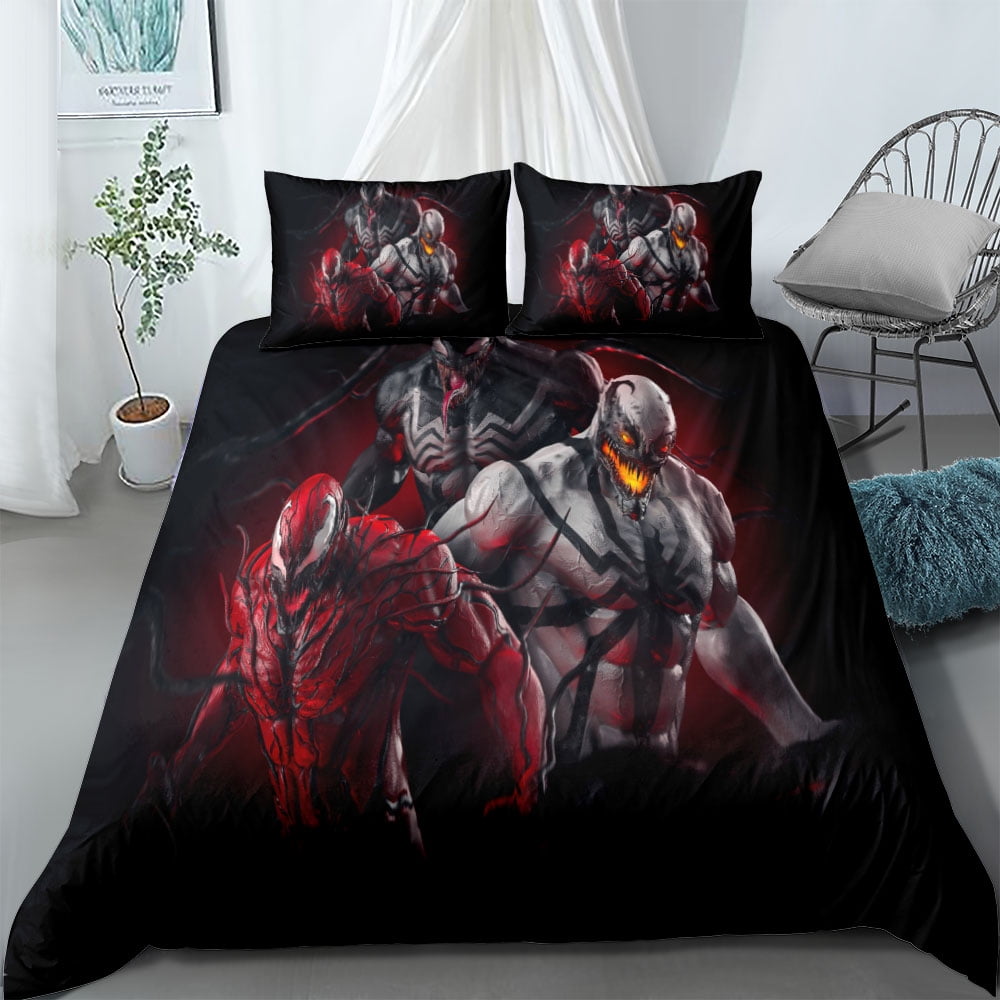3 Pieces Venom Bedding Set 3D Printed Soft and Breathable Duvet Cover ...